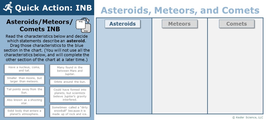 Asteroids Meteors Comets Lesson Plan - Complete 5E Method Science Unit