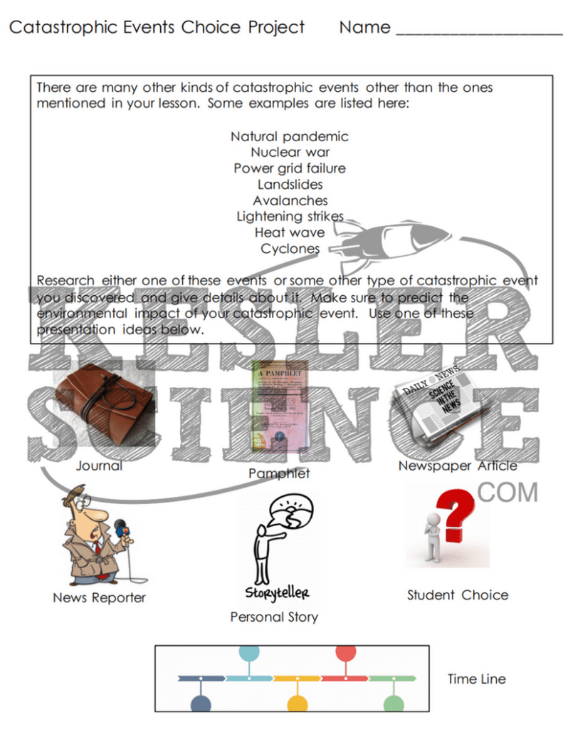CATASTROPHIC EVENTS LESSON PLAN – A COMPLETE SCIENCE LESSON USING THE ...