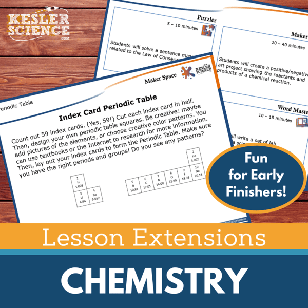 TEKS 8.6E Conservation in Reactions Activities, Middle School Science