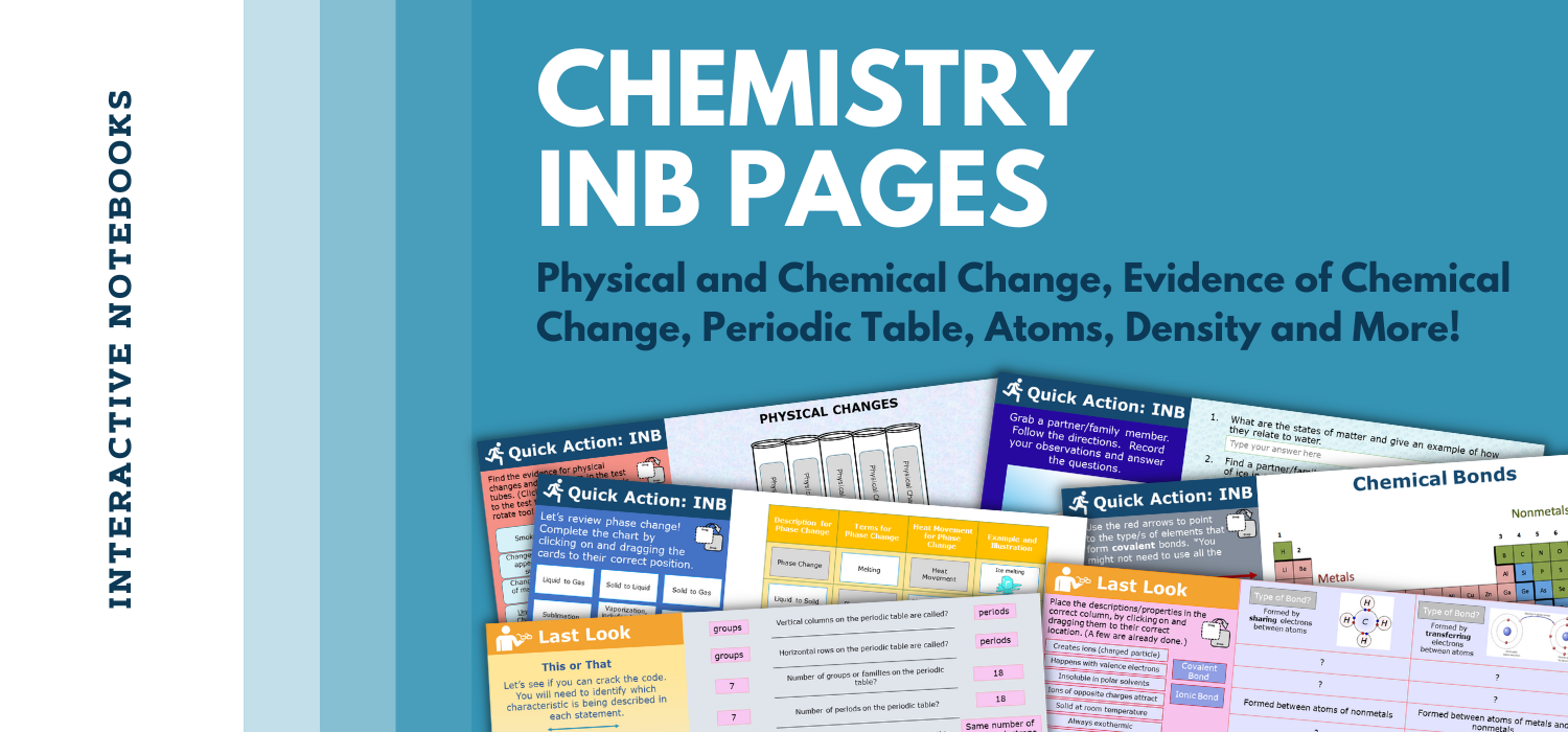 Introduction to Chemistry for Interactive Science Notebooks