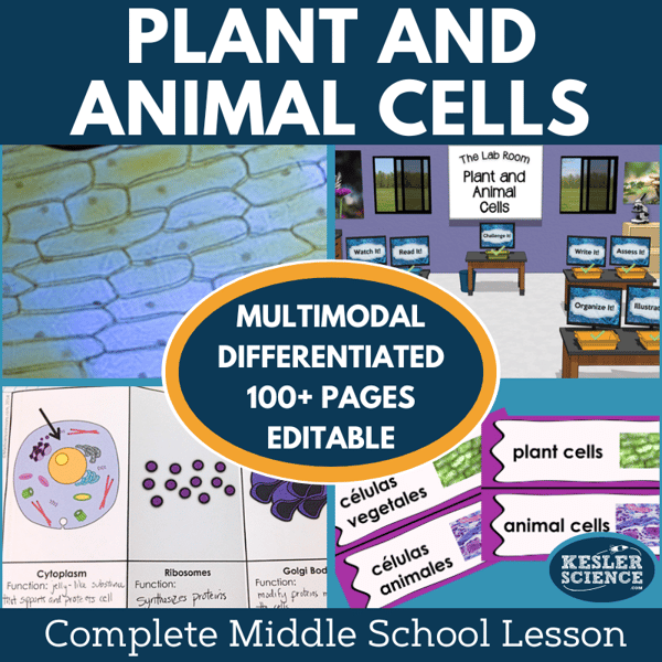 NGSS - Cell Parts & Functions Activities for Middle School Science
