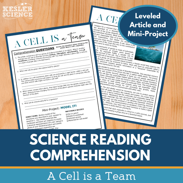 NGSS - Cell Parts & Functions Activities for Middle School Science
