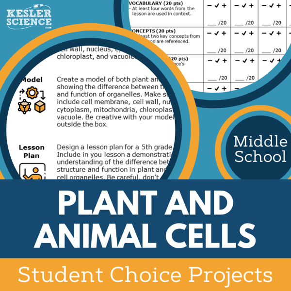 NGSS - Cell Parts & Functions Activities for Middle School Science