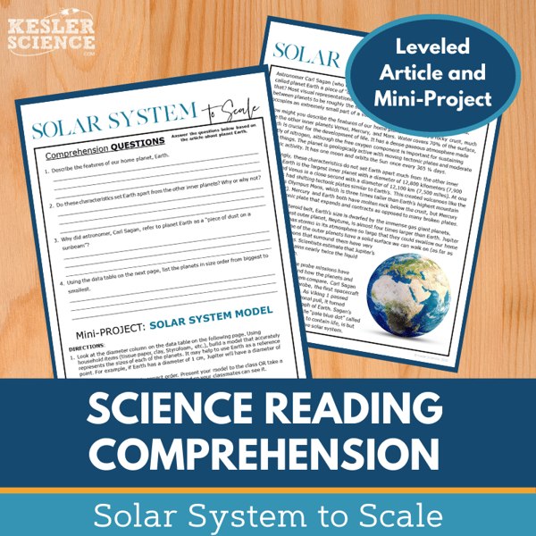 NGSS - Scale Model of the Solar System for Middle School Science