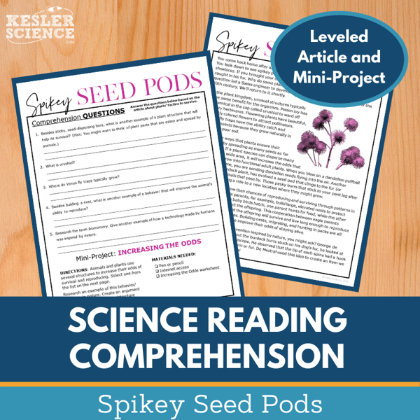 NGSS - Plant & Animal Reproduction Activities Middle School Science
