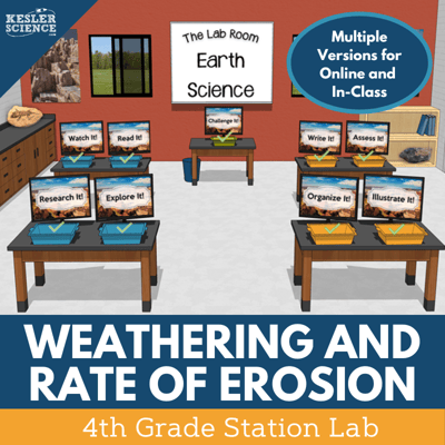 NGSS - Weathering & Rate of Erosion Activities for 4th Grade Science