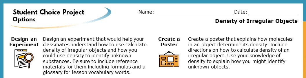 DensityIrregularly-ShapedObjectsLessonPlan–Complete5EMethodScienceUnit