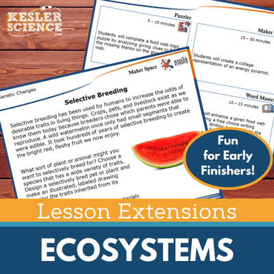 TEKS 6.12C Hierarchy of Ecosystems Activities Middle School Science