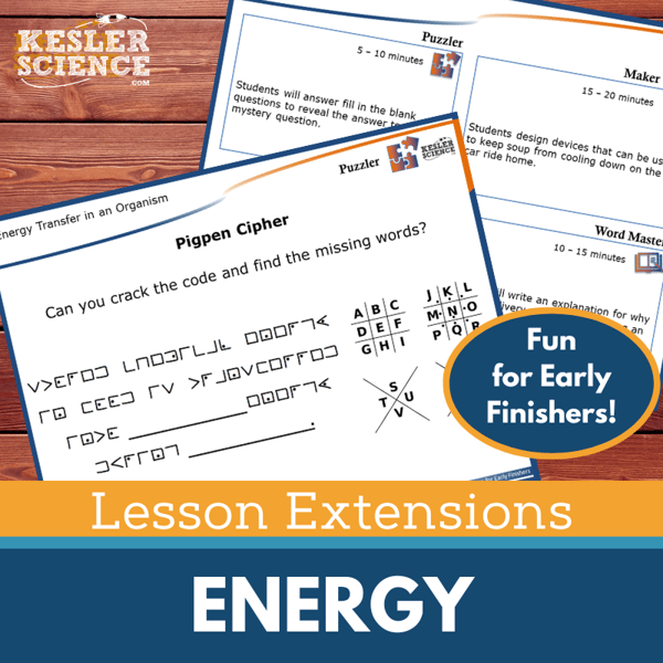 TEKS 7.8A Thermal Energy in Systems Activities, Middle School Science