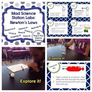 Newton's Laws Station Lab - Mad Science Station Lab Series
