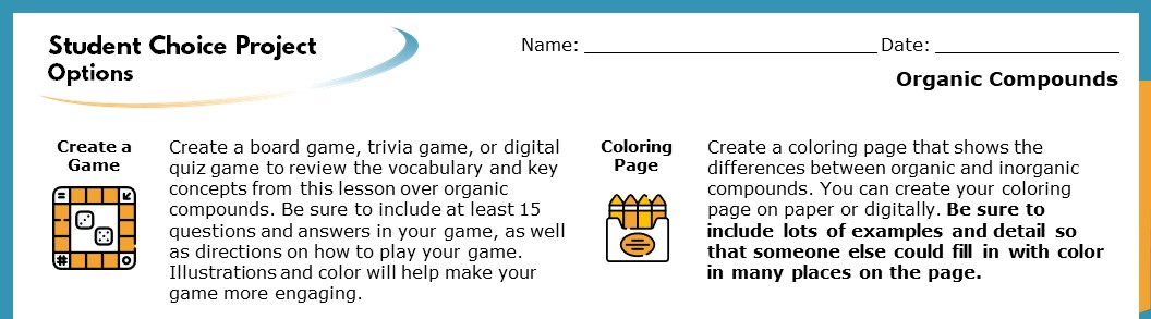 Organic Compounds Lesson Plan – A Complete 5E Method Science Unit
