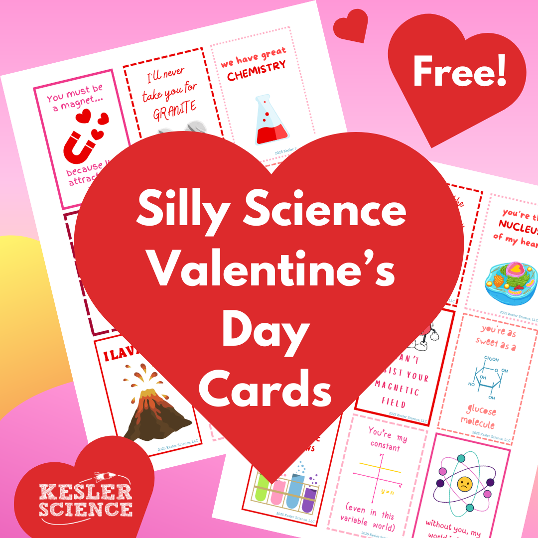 Free Silly Science Valentine's Cards!