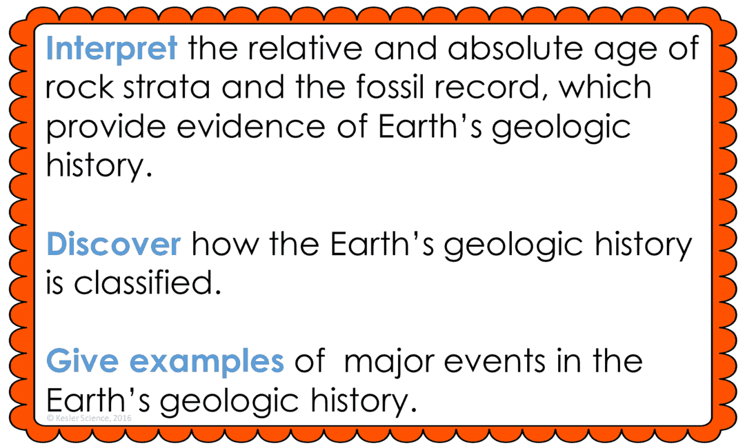 GEOLOGIC TIME SCALE LESSON PLAN – A COMPLETE SCIENCE LESSON USING THE ...