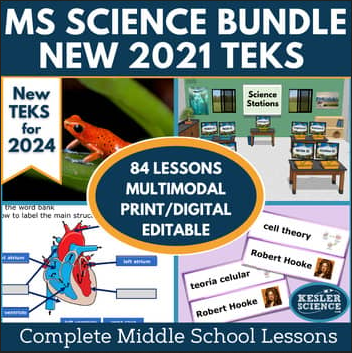 Kesler Science Texas NEW TEKS Resources