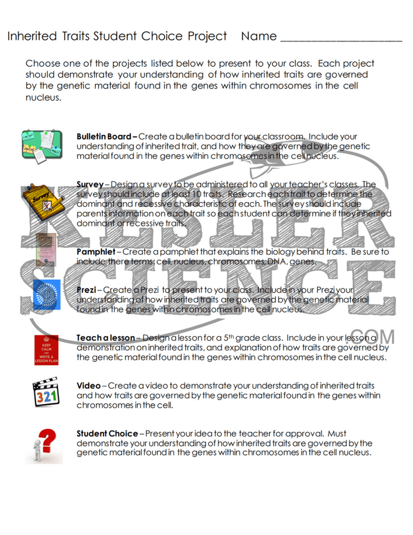 INHERITED TRAITS LESSON PLAN – A COMPLETE SCIENCE LESSON USING THE 5E ...