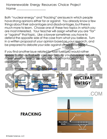 NONRENEWABLE ENERGY RESOURCES LESSON PLAN – A COMPLETE SCIENCE LESSON ...