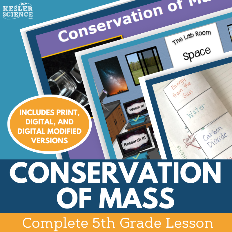 NGSS - Conservation of Mass Activities for 5th Grade Science