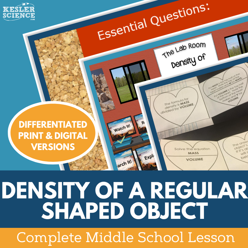Density of Regular Shaped Objects Activities for Middle School Science