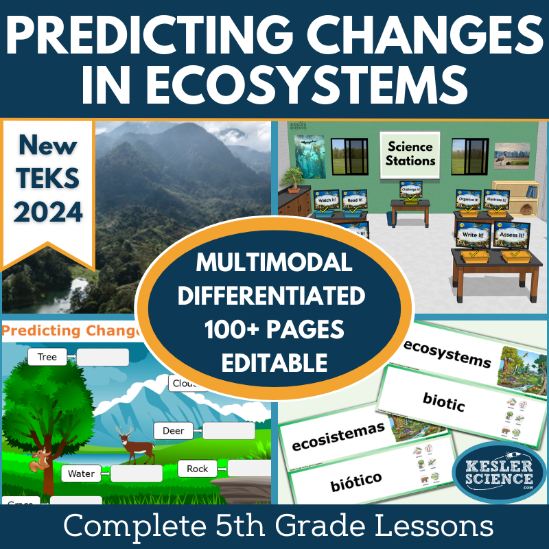 TEKS 5.12B Predicting Changes in Ecosystems for 5th Grade Science