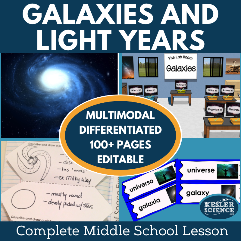 Galaxies and Light Years Activities for Middle School Science