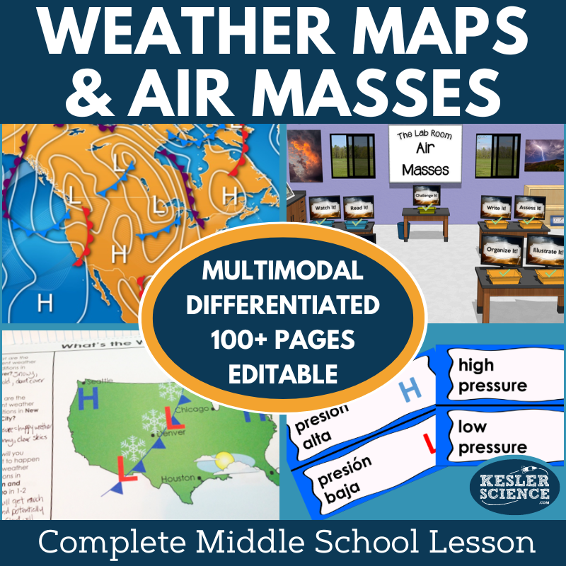NGSS - Interactions of Air Masses Activities for Middle School Science