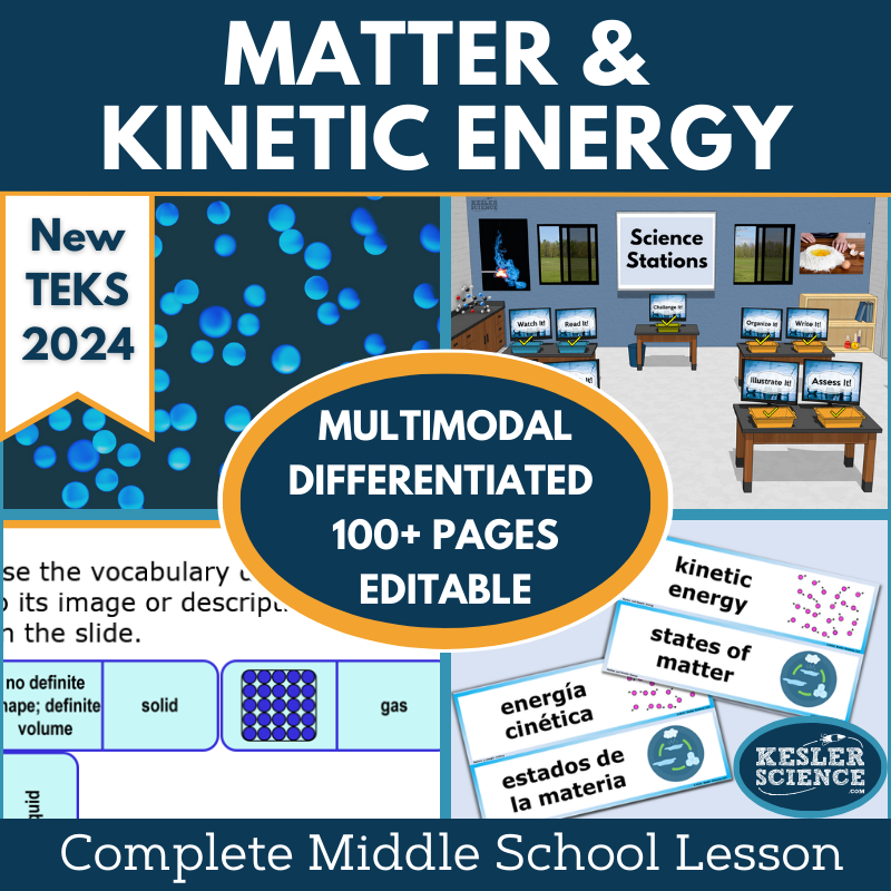 TEKS 6.6A Matter & Kinetic Energy Activities for Middle School Science
