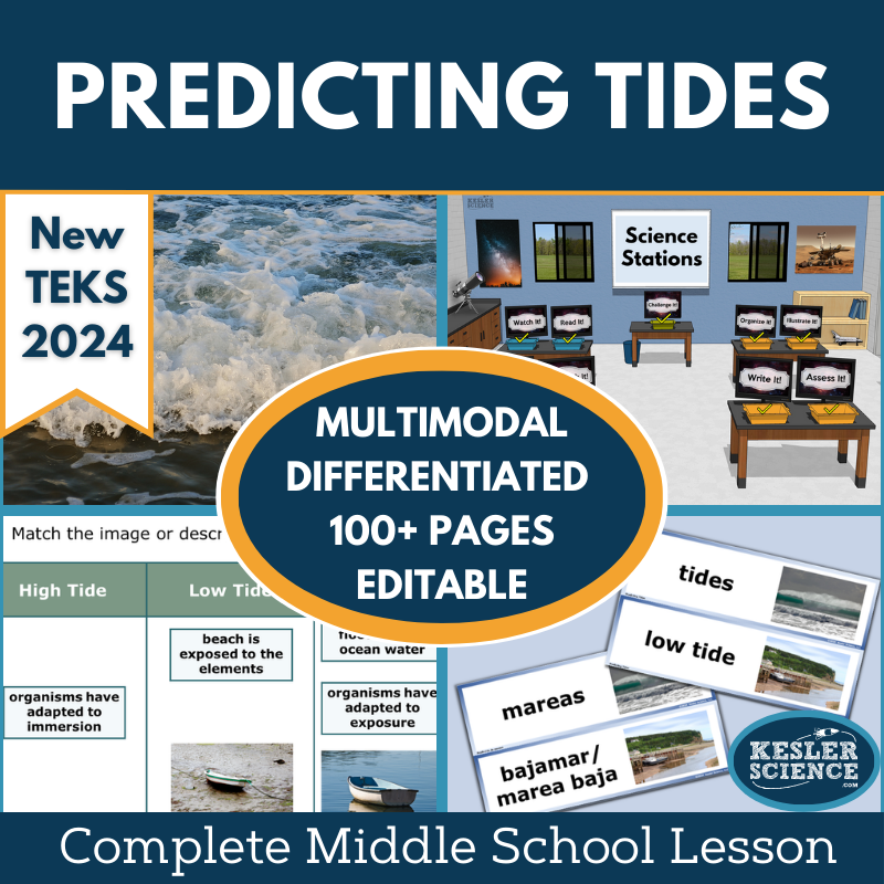 TEKS 6.9B Predicting Tides Activities for Middle School Science
