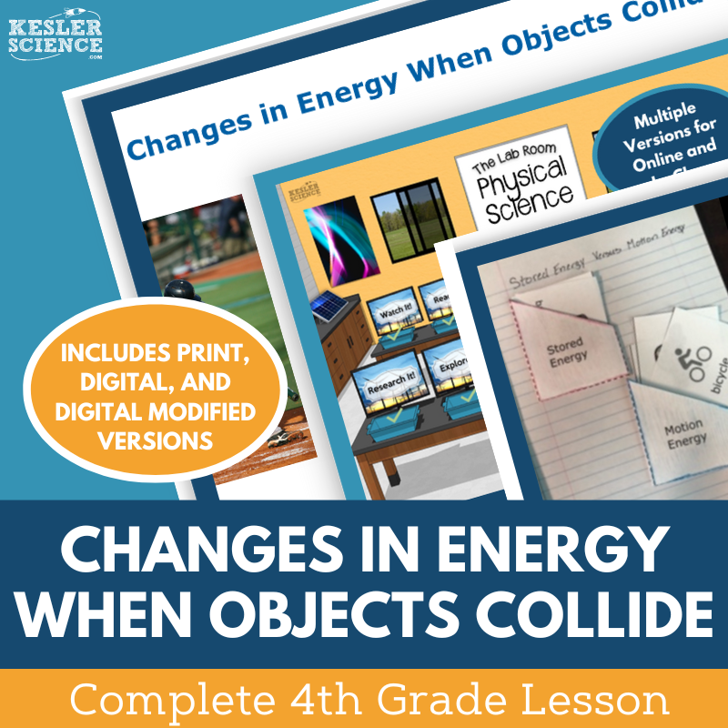 NGSS - Energy & Collisions Activities for 4th Grade Science