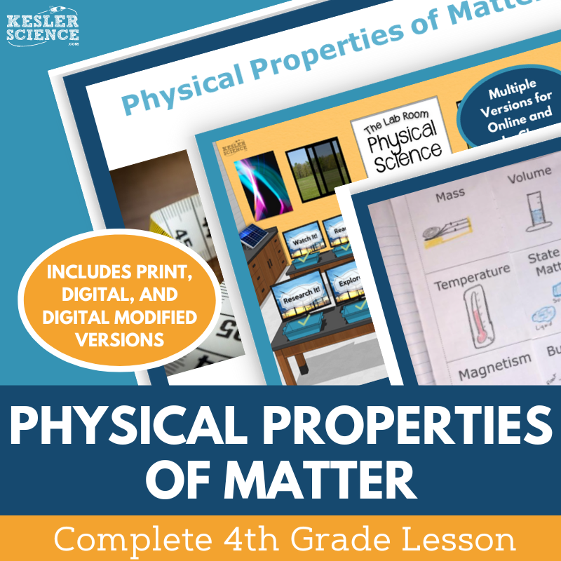 Physical Properties of Matter Activities for 4th Grade Science