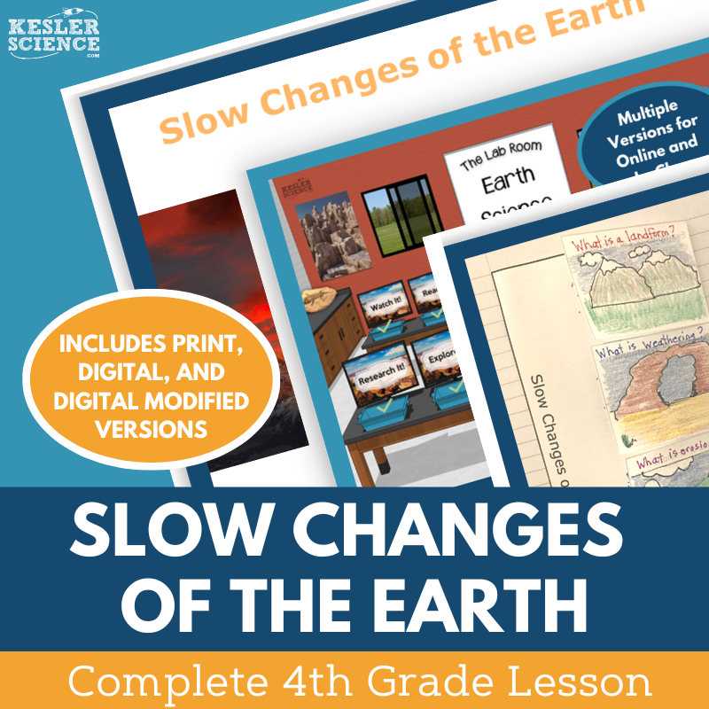 Slow Changes of the Earth Activities for 4th Grade Science