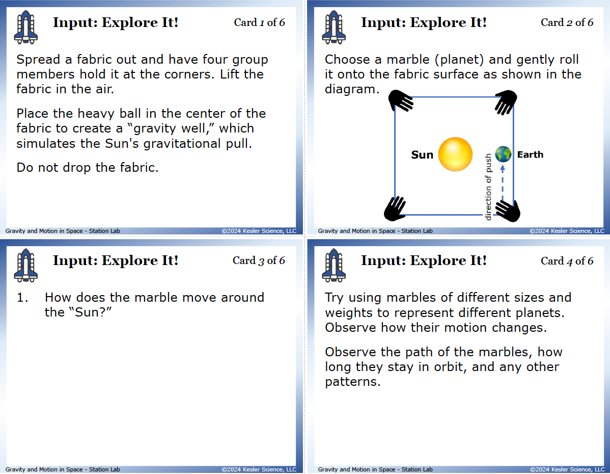 Gravity and Motion in Space Activity: 8 Hands-On Stations (TEKS 7.9B ...