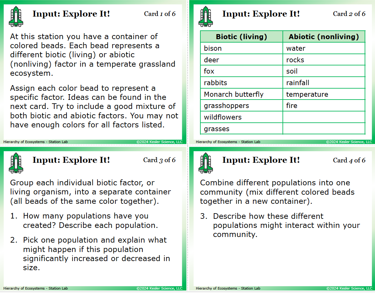 Hierarchy of Organisms Activity: 8 Hands-On Stations (TEKS 7.13B ...