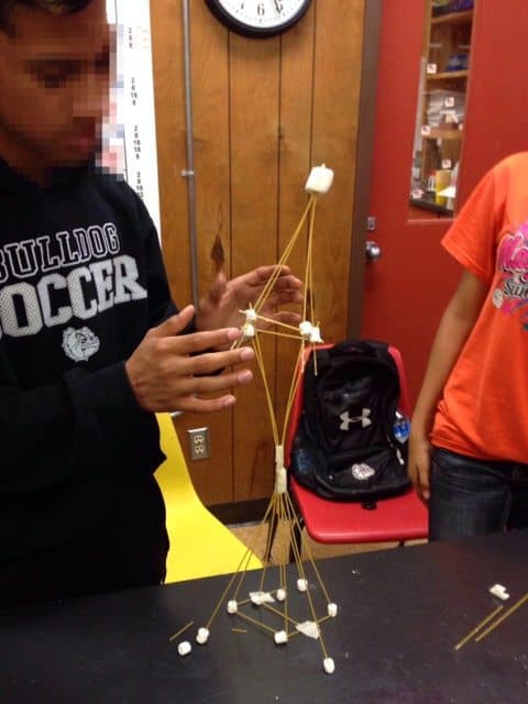 Spaghetti and Marshmallows Tower Building Lab